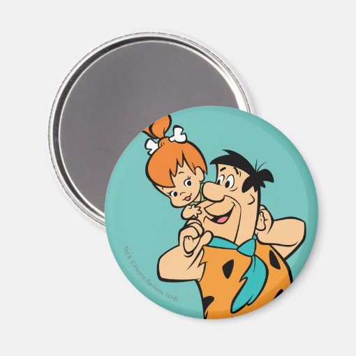 The Flintstones | Fred & Pebbles Flintstone Magnet | Zazzle