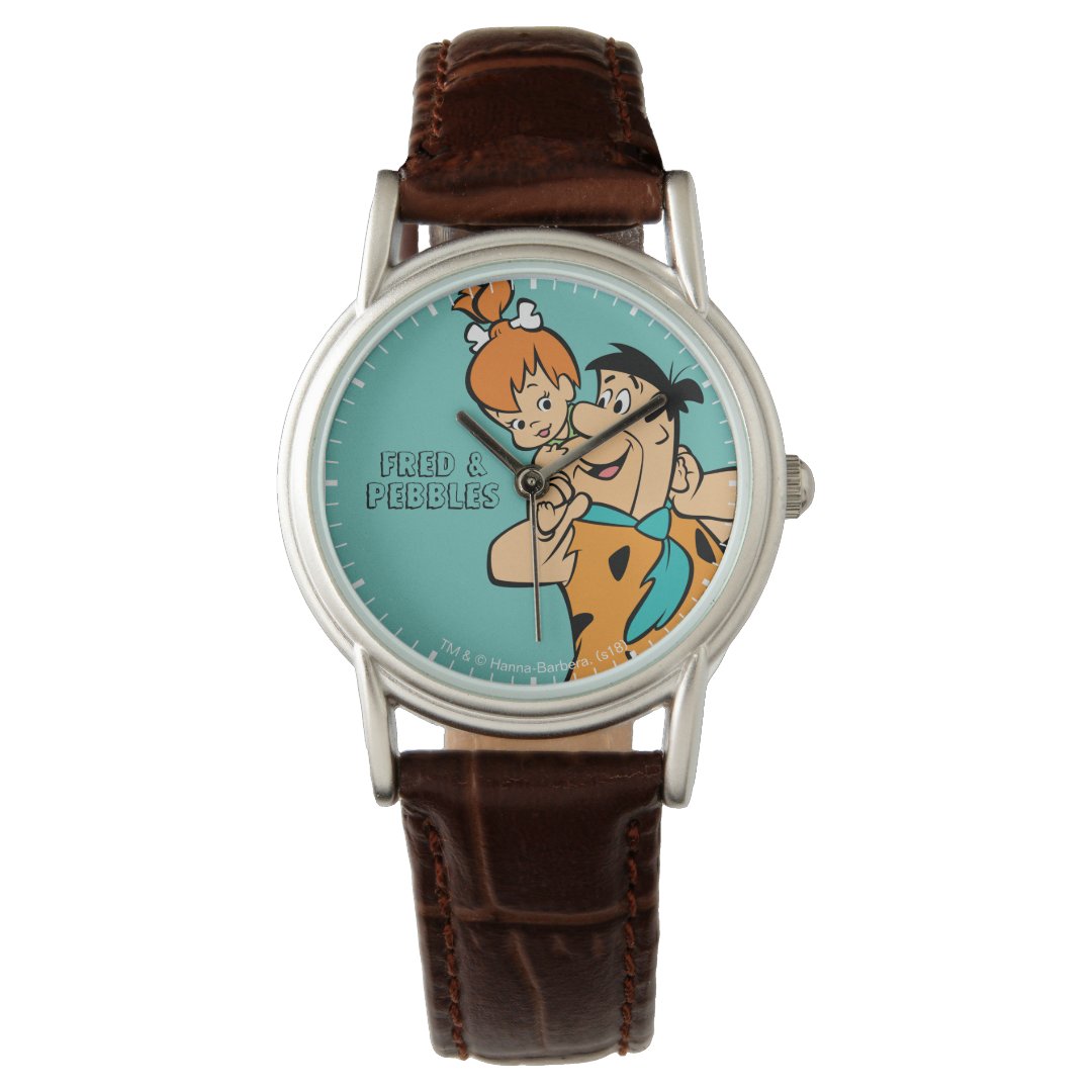 The Flintstones | Fred & Pebbles Flintstone Watch | Zazzle