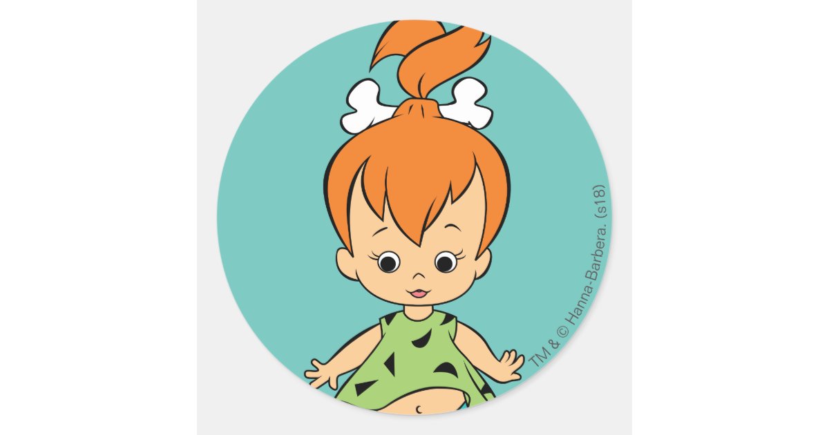 The Flintstones | Pebbles Flintstone Classic Round Sticker | Zazzle