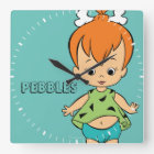 The Flintstones | Pebbles Flintstone Round Clock | Zazzle