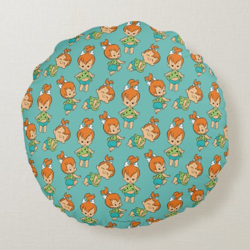 The Flintstones | Pebbles Flintstone Round Pillow | Zazzle