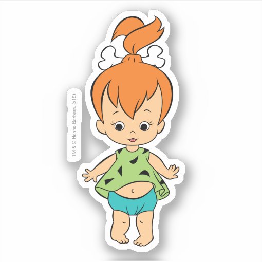 The Flintstones | Pebbles Flintstone Sticker | Zazzle
