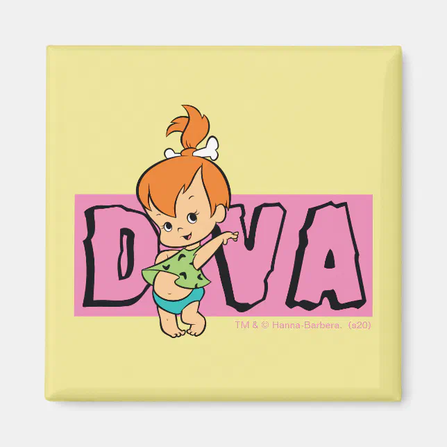 The Flintstones | Pebbles - Little Diva Magnet | Zazzle