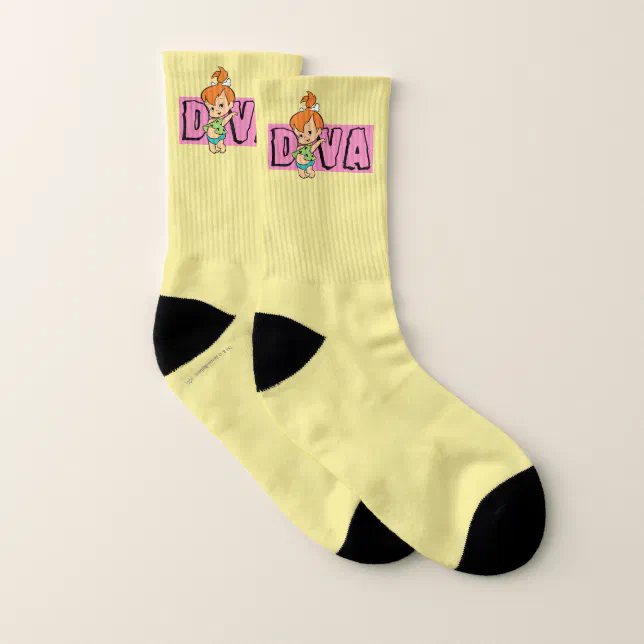 The Flintstones | Pebbles - Little Diva Socks | Zazzle