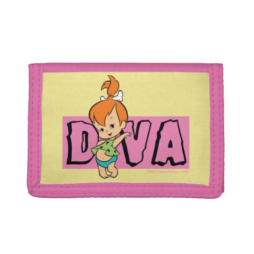 The Flintstones | Pebbles - Little Diva Trifold Wallet | Zazzle
