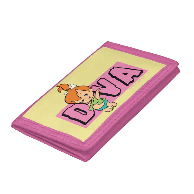The Flintstones | Pebbles - Little Diva Trifold Wallet | Zazzle