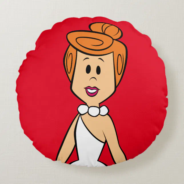 The Flintstones | Wilma Flintstone Round Pillow | Zazzle