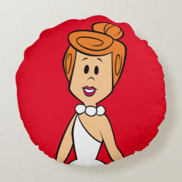 The Flintstones | Wilma Flintstone Round Pillow | Zazzle