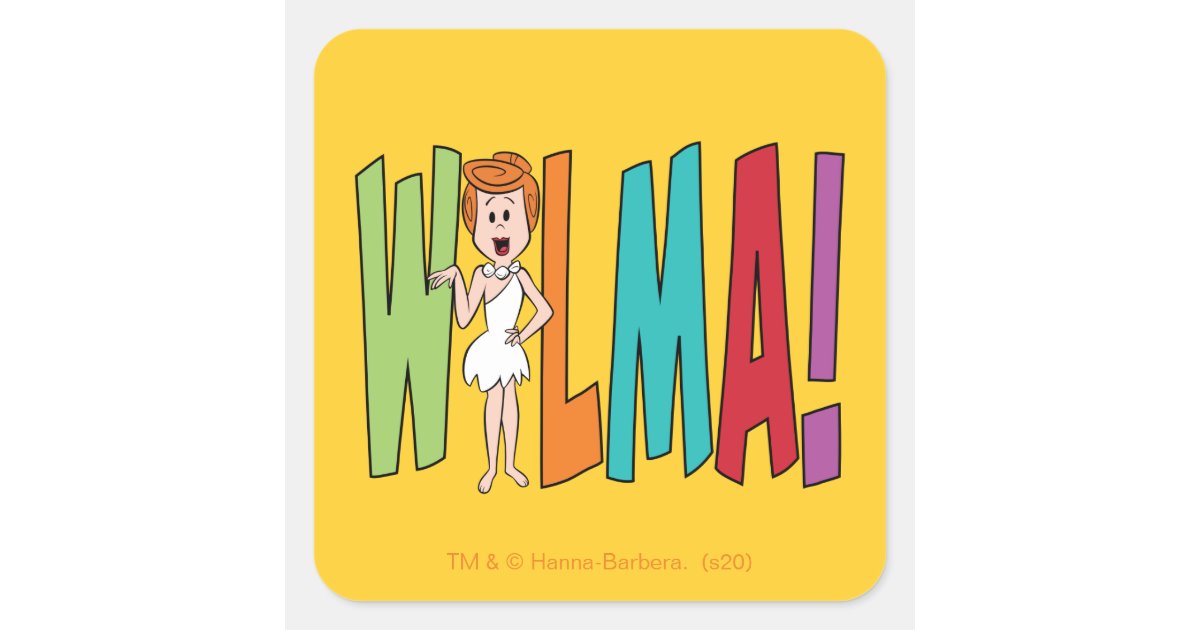 The Flintstones | WILMA! Square Sticker | Zazzle