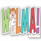 The Flintstones | WILMA! Sticker | Zazzle