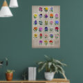 The Floral Alphabet Poster | Zazzle