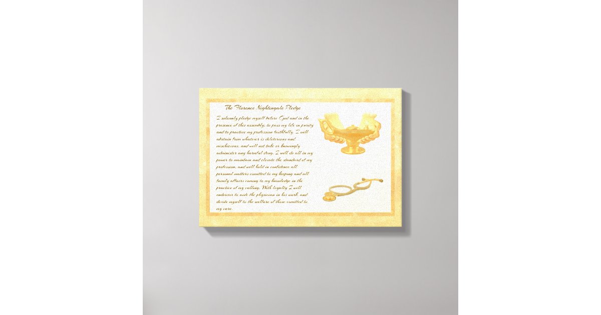 The Florence Nightingale Pledge Canvas Print | Zazzle