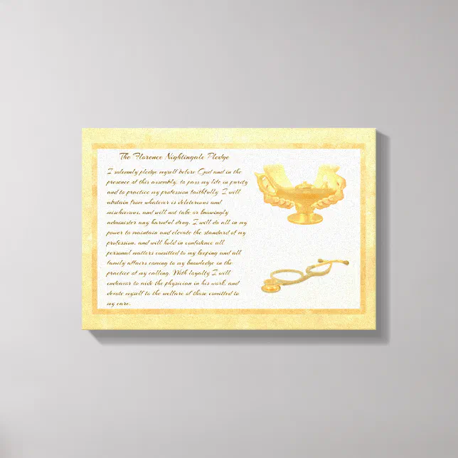 The Florence Nightingale Pledge Canvas Print | Zazzle