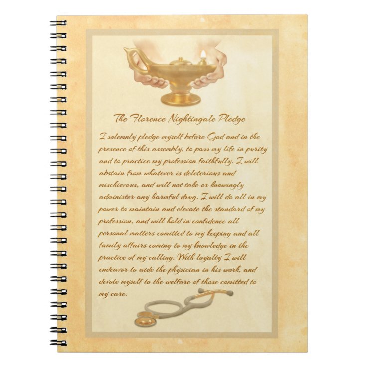 The Florence Nightingale Pledge Notebook | Zazzle