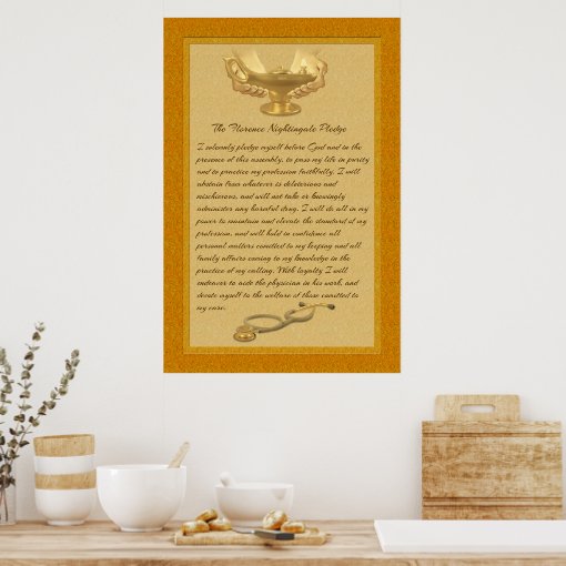 The Florence Nightingale Pledge Poster | Zazzle
