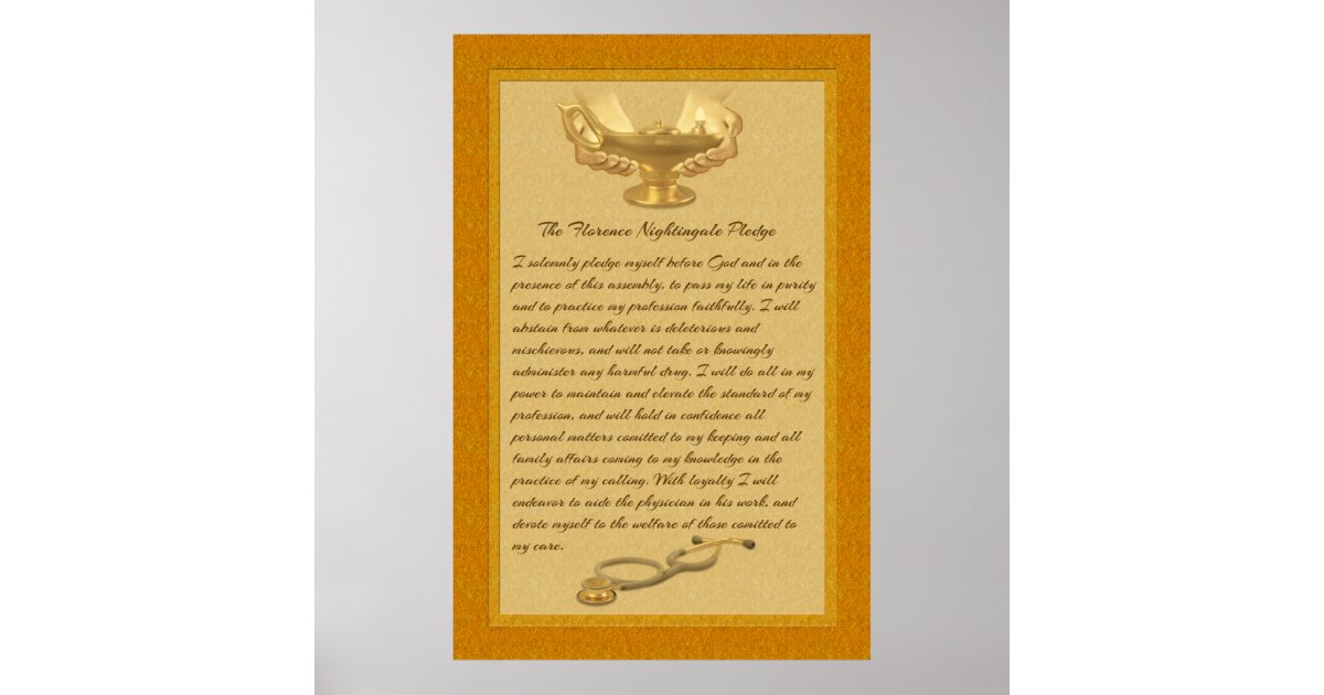 The Florence Nightingale Pledge Poster | Zazzle