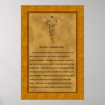 The Florence Nightingale Pledge Poster | Zazzle