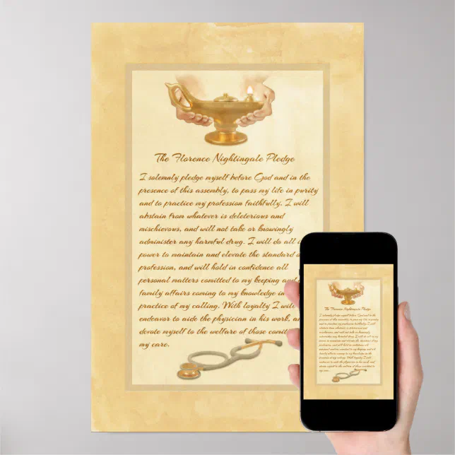 The Florence Nightingale Pledge Poster | Zazzle