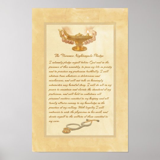 The Florence Nightingale Pledge Poster | Zazzle.com