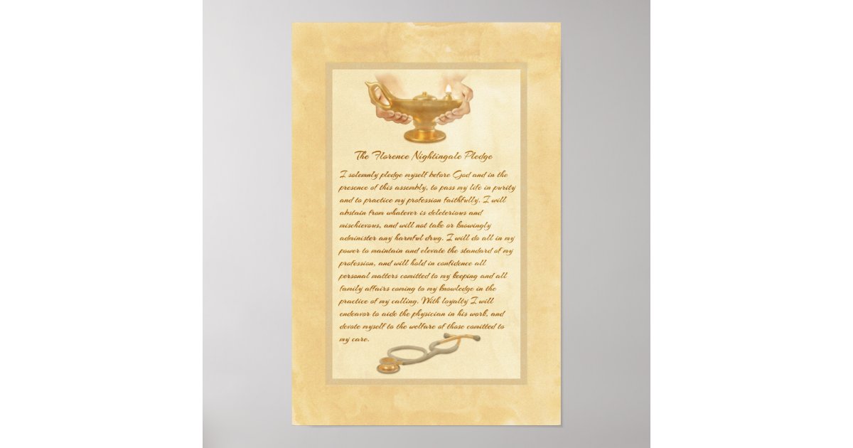 The Florence Nightingale Pledge Poster | Zazzle