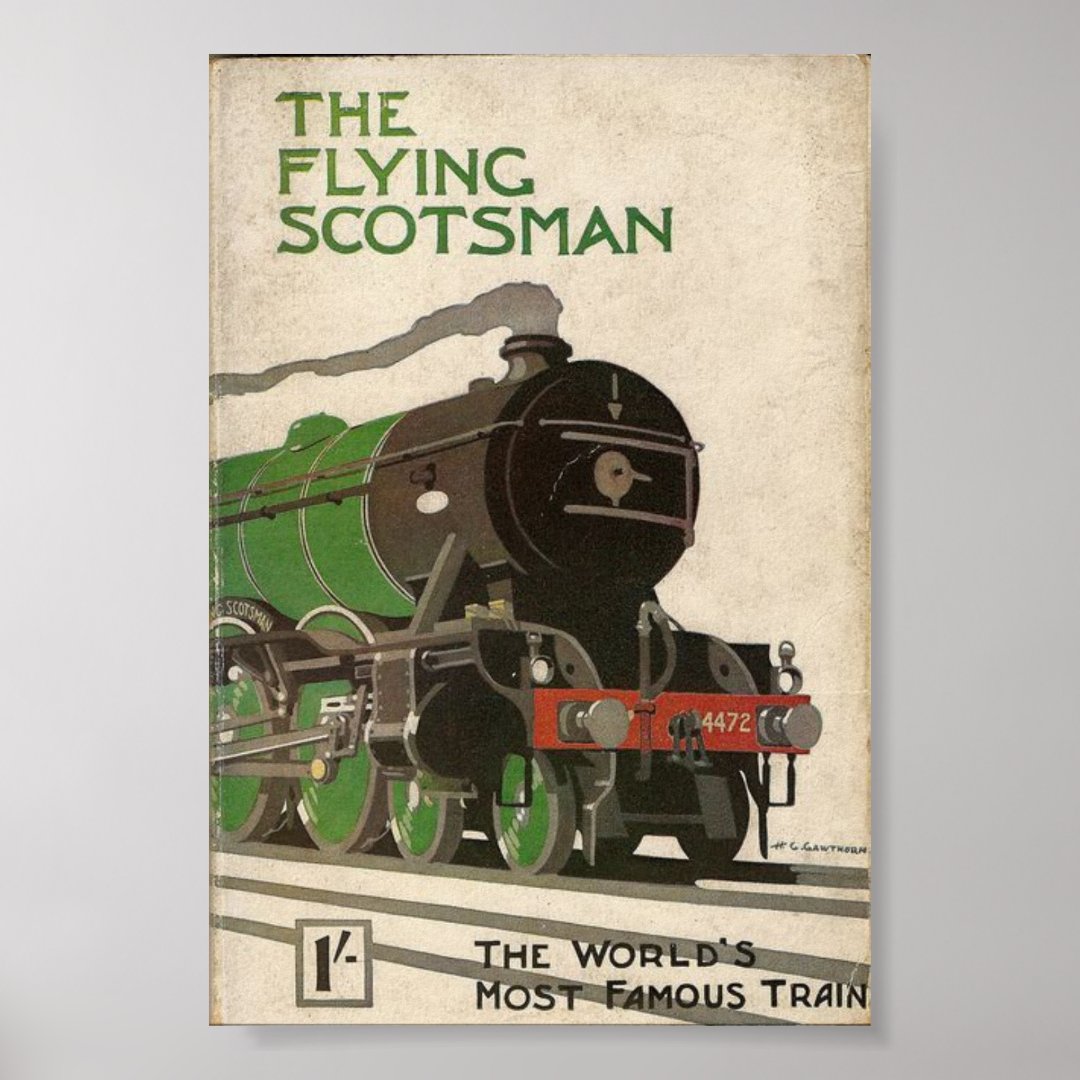 The Flying Scotsman vintage poster | Zazzle