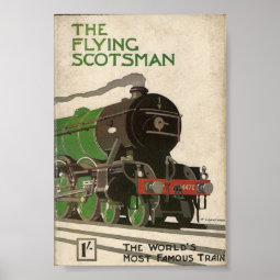 The Flying Scotsman vintage poster | Zazzle