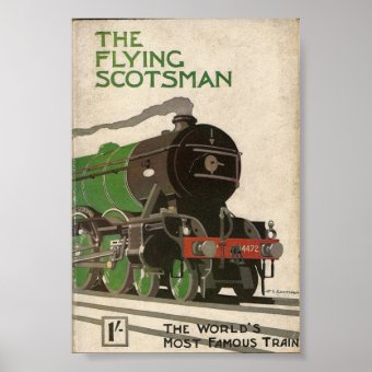 The Flying Scotsman vintage poster | Zazzle