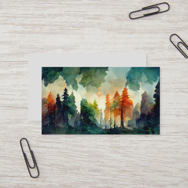 The Forest (nature) Business Card | Zazzle