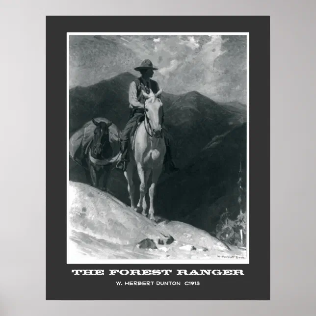 The Forest Ranger Vintage Cowboy Poster | Zazzle