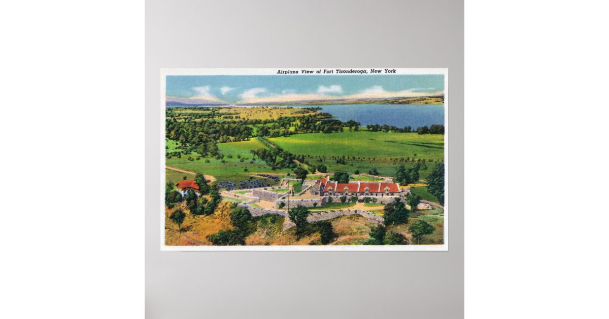 The Fort, Lake Champlain in Distance Poster | Zazzle