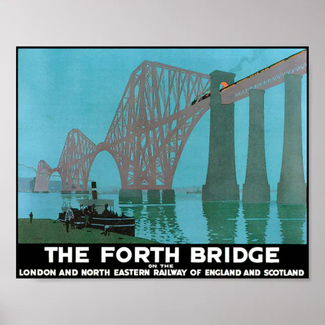 The Forth Bridge - North Eastern Railway Poster | Zazzle
