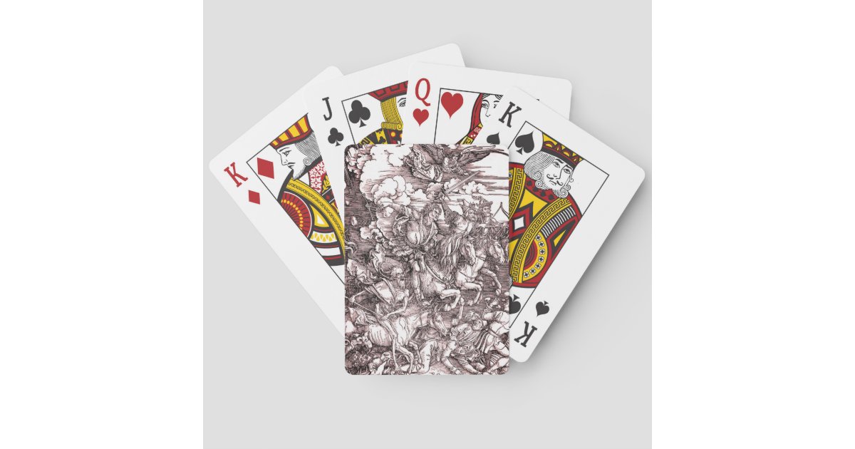 The Four Horsemen of the Apocalypse (Dürer, 1498) Poker Cards | Zazzle