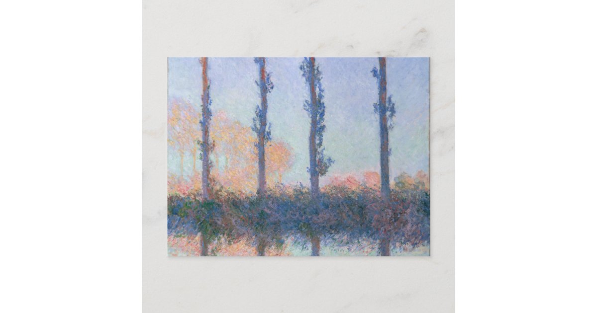 The Four Trees by Claude Monet Postcard | Zazzle