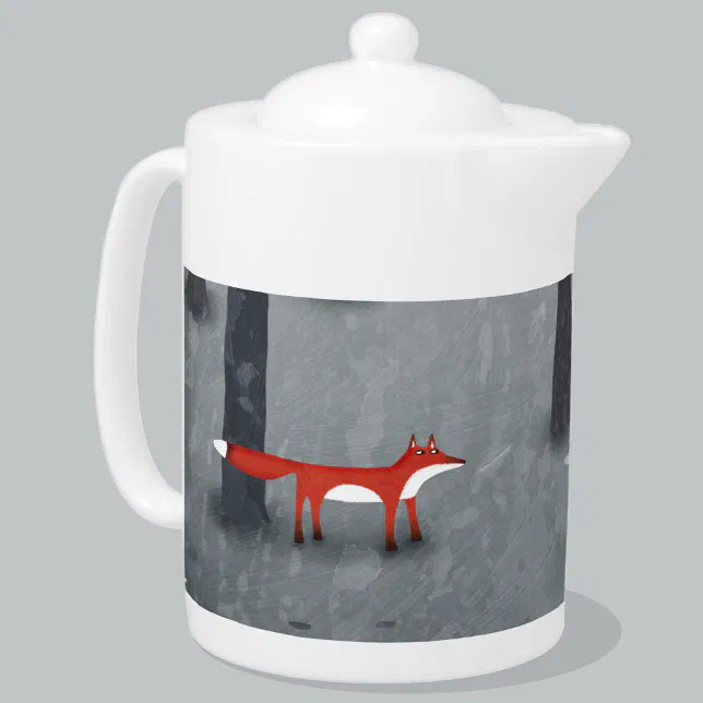 The Fox and the Forest Teapot | Zazzle
