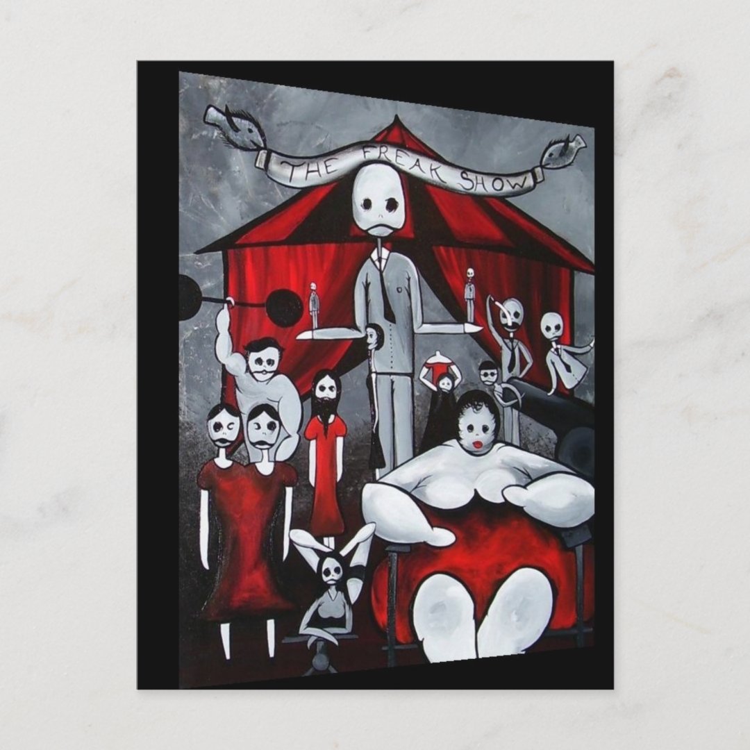 The Freak Show Postcard | Zazzle