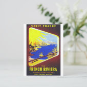 The French Riviera VIntage Travel Poster Postcard | Zazzle