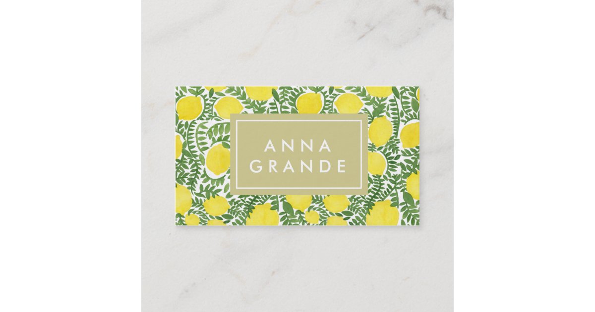 The Fresh Lemon Tree Business Card | Zazzle