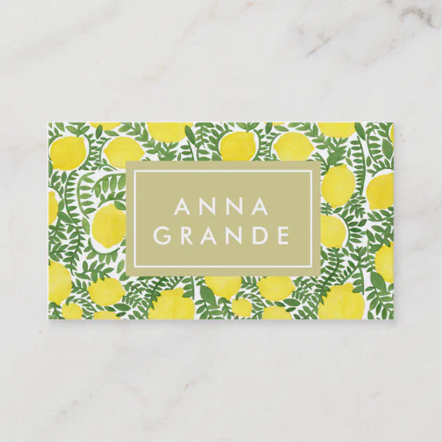 The Fresh Lemon Tree Business Card | Zazzle