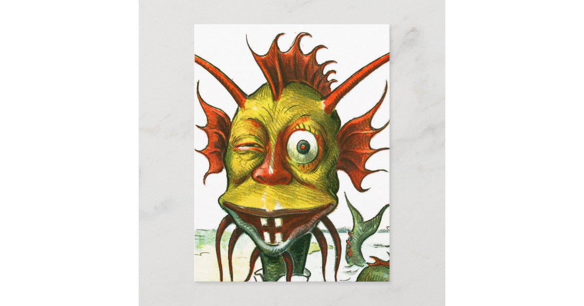 The Friendly Sea Monster Postcard | Zazzle