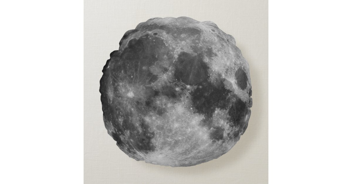 The Full Moon Round Pillow | Zazzle
