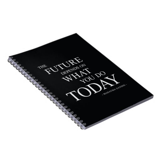The Future Inspirational Motivational Quote Notebook | Zazzle