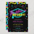 The Future is Bright Neon Graduation Party Invitation | Zazzle