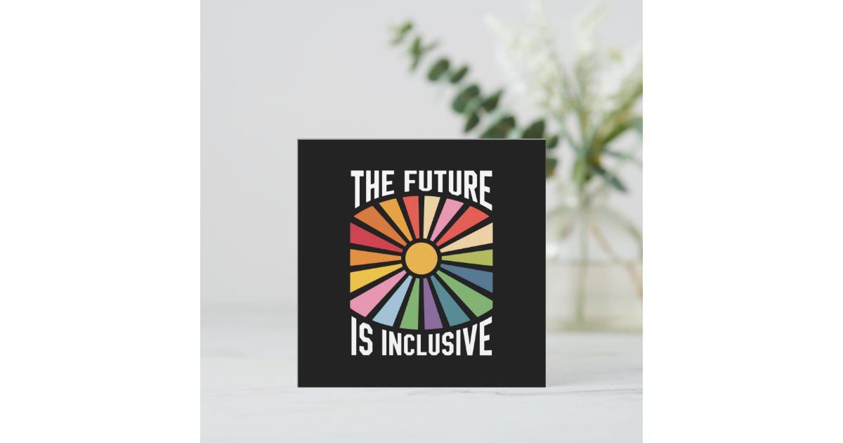 The Future is Inclusive Rainbow Pride Trans Rights Invitation | Zazzle