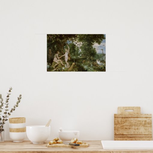 The Garden of Eden with the Fall of Man, c.1615 Poster | Zazzle