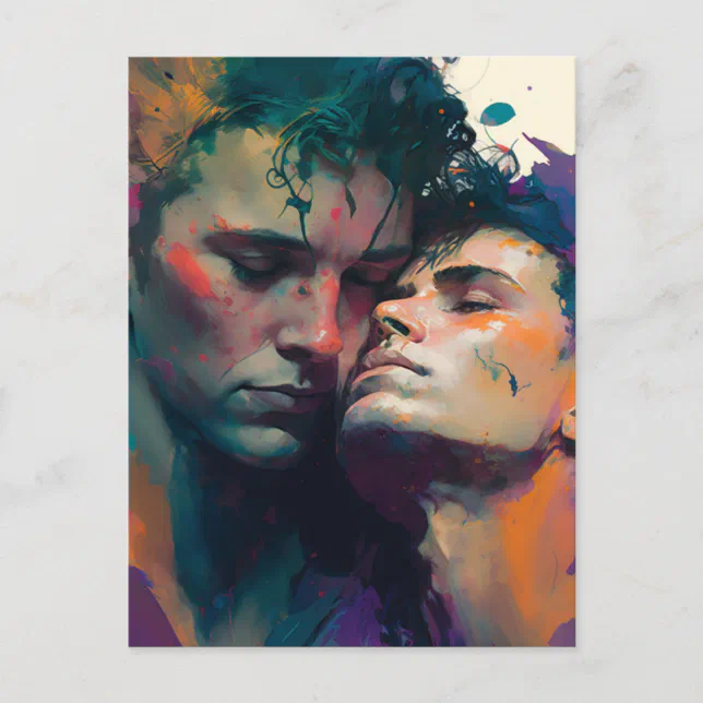 The Gay Men in Love Postcard | Zazzle