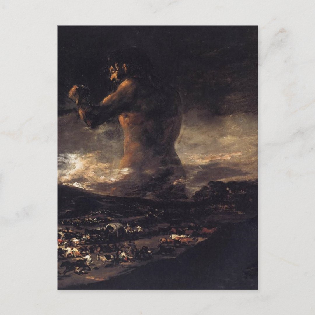 The Giant (or The Colossus), by Francisco Goya 180 Postcard | Zazzle