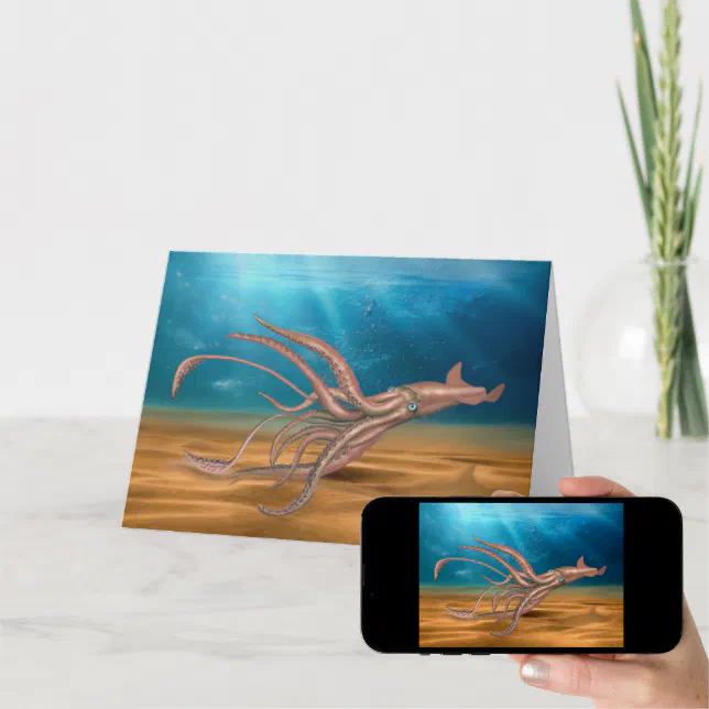 THE GIANT SQUID CARD | Zazzle