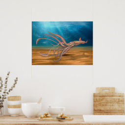 THE GIANT SQUID POSTER | Zazzle