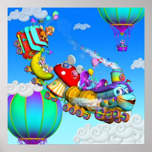 The GiggleBelly Train 18x18 Poster | Zazzle