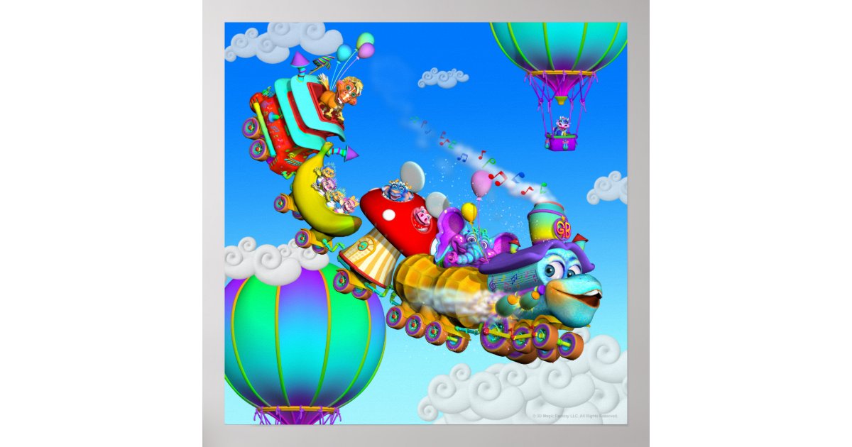 The GiggleBelly Train 18x18 Poster | Zazzle